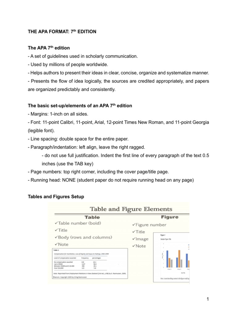 APA 7th Edition-Table-Figure Format | PDF | Written Communication | Text