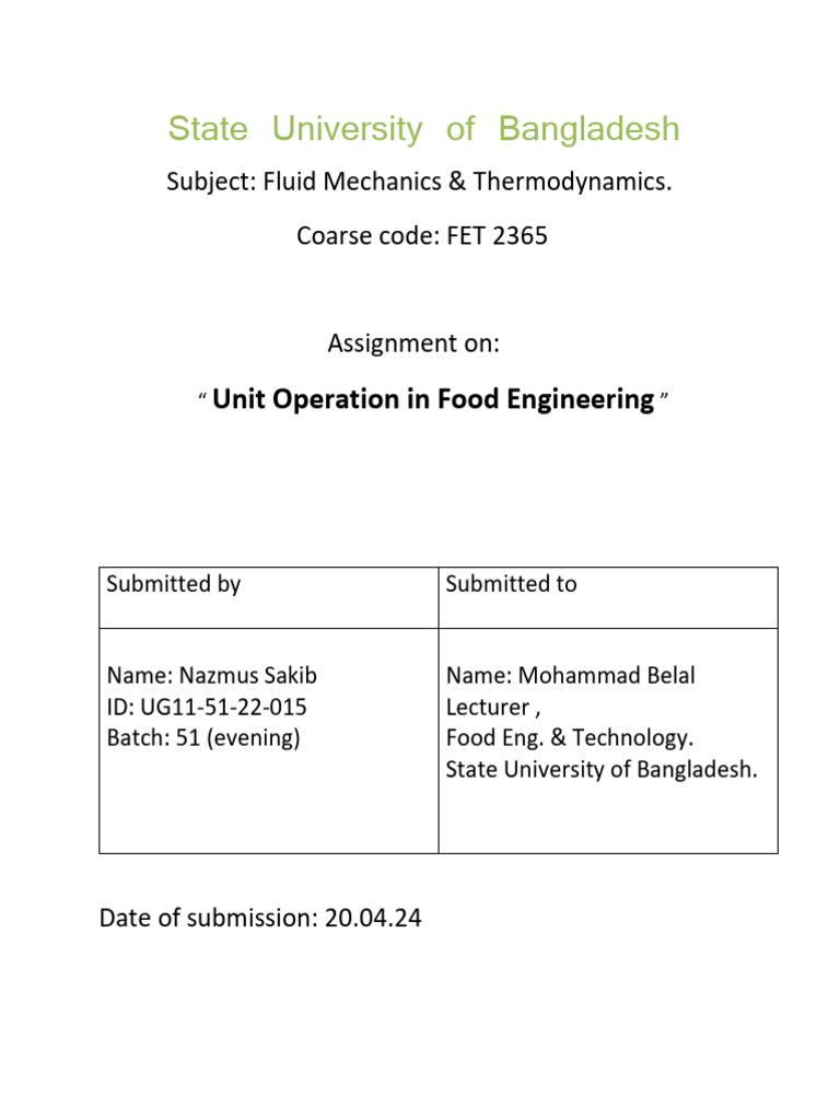 Unit Operations in Food Engineering | PDF | Refrigerator | Extrusion