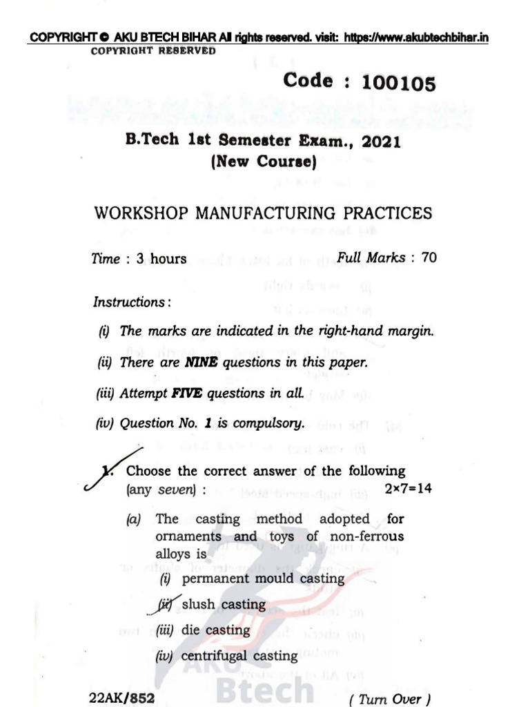Workshop Manufacturing Process | PDF