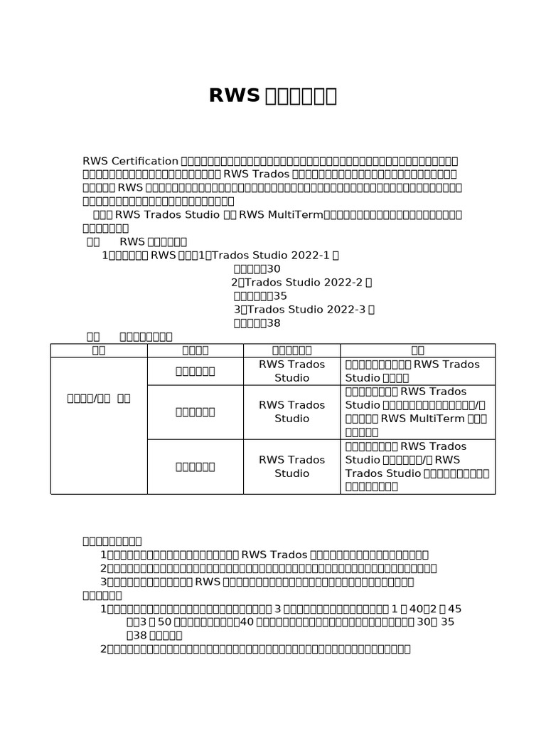 Trados认证体系简介-2024 (1) | PDF