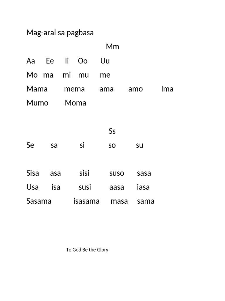 Basahon Sa Filipino | PDF