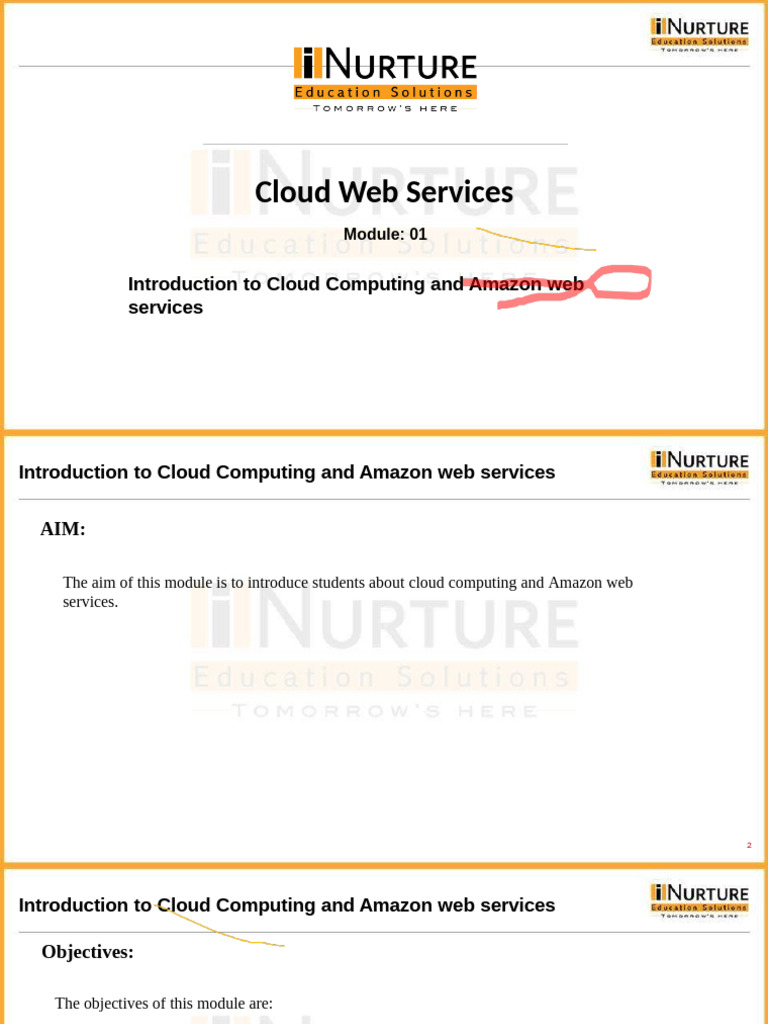 5 SEM-CWS - Module 1 - Introduction To CC and AWS | PDF | Cloud Computing | Software As A Service