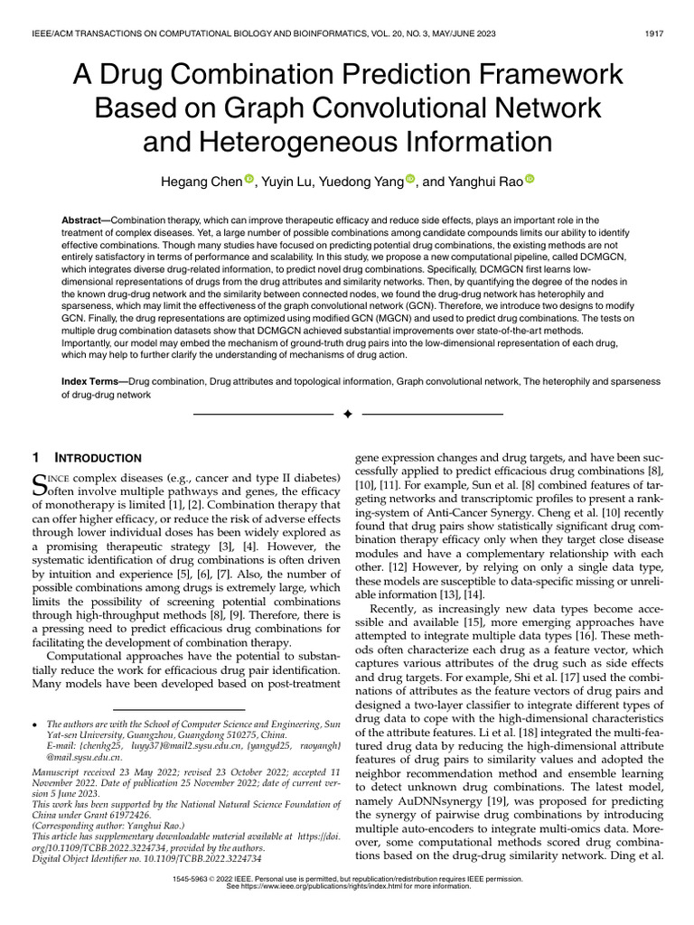 A Drug Combination Prediction Framework Based On Graph Convolutional ...