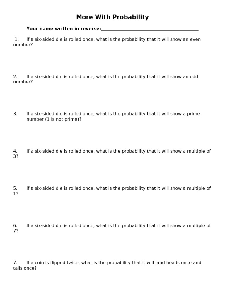 More With Probability REVIEW | PDF | Probability