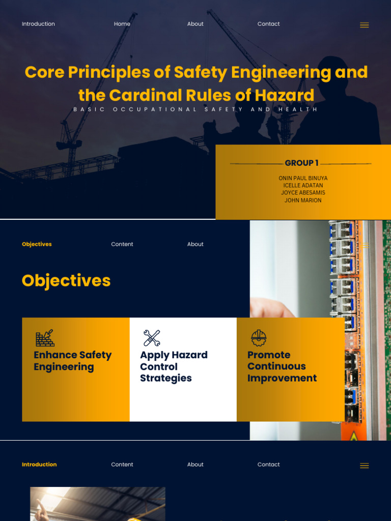 Core Principles of Safety Engineering and The Cardinal Rules of Hazard ...