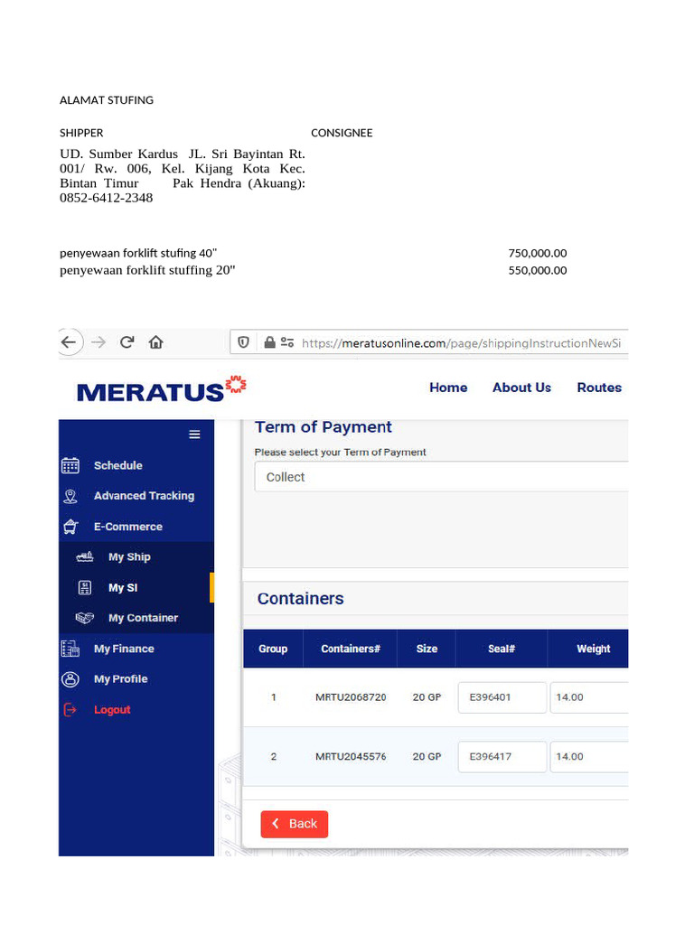 Work Order Pelindo 1 Baru BGT | PDF | Stuffing | Bread Dishes