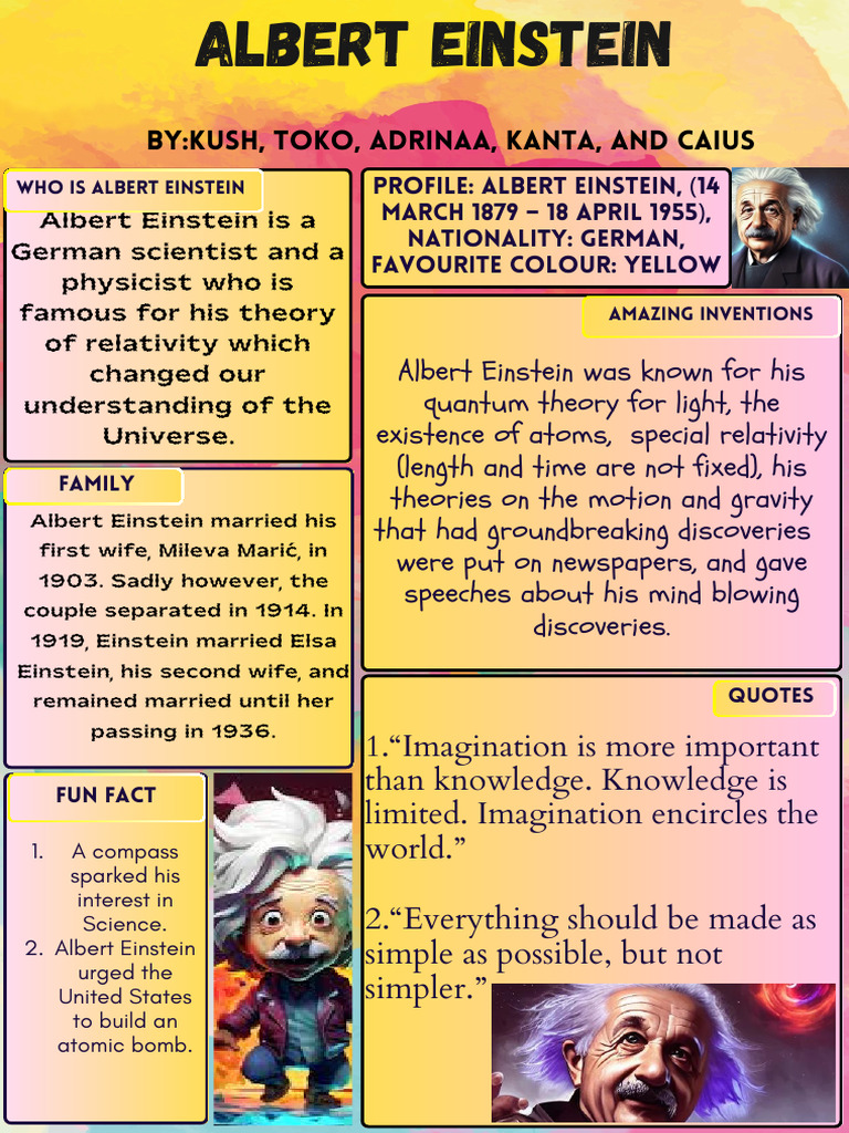 Albert Einstein Scinece Project | PDF