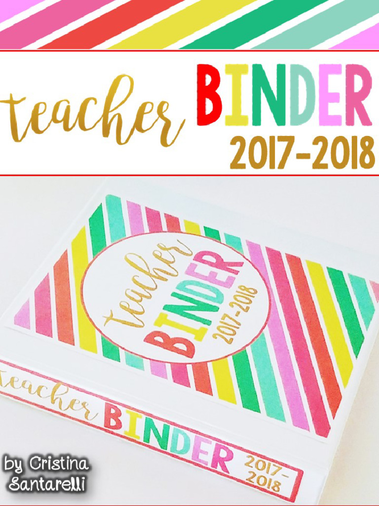 editable teacher binder 2018-2019 | PDF