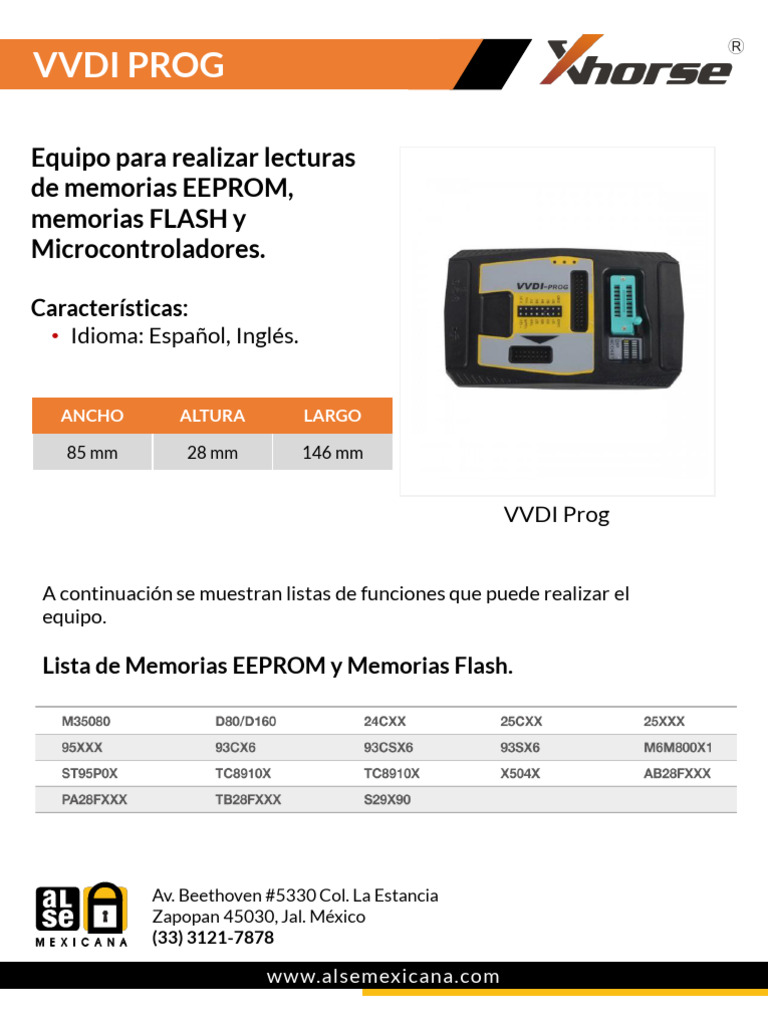 Vvdi Prog Ficha Tecnica | PDF | Microcontrolador | Clases de computadoras