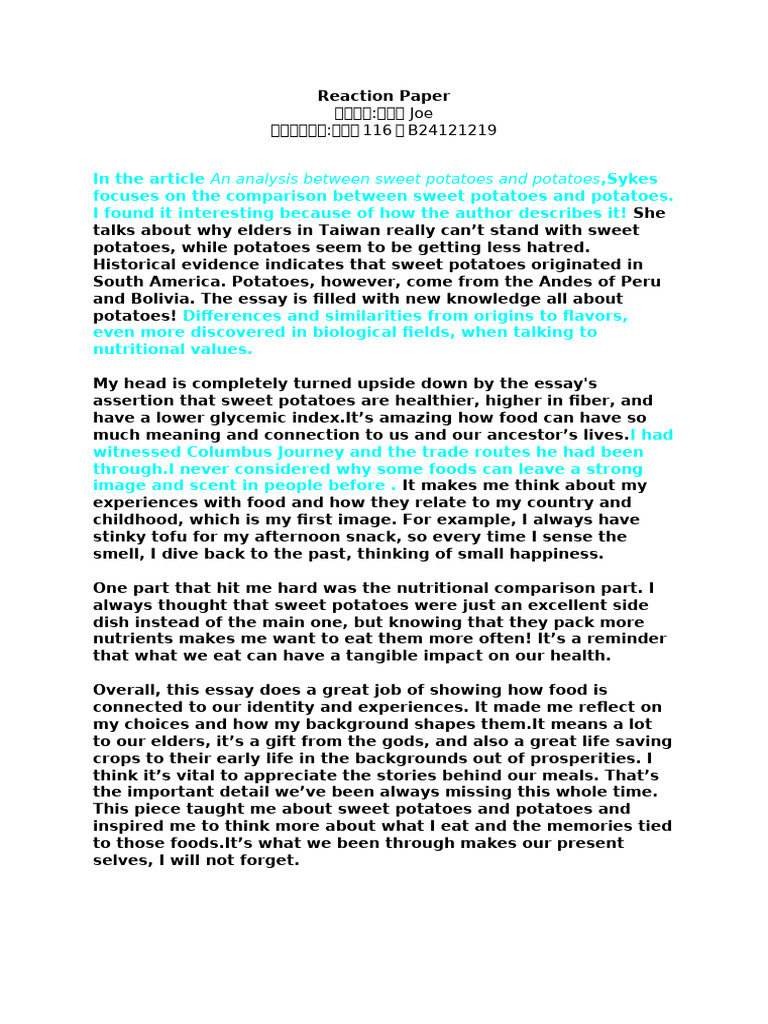 B24121219 王文楓1022 JOE Reaction Paper | PDF