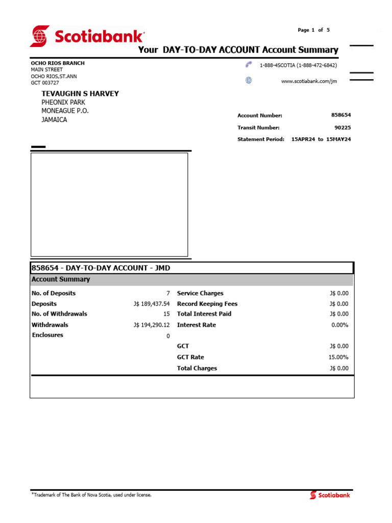 Statement | PDF | Fee | Tax Refund