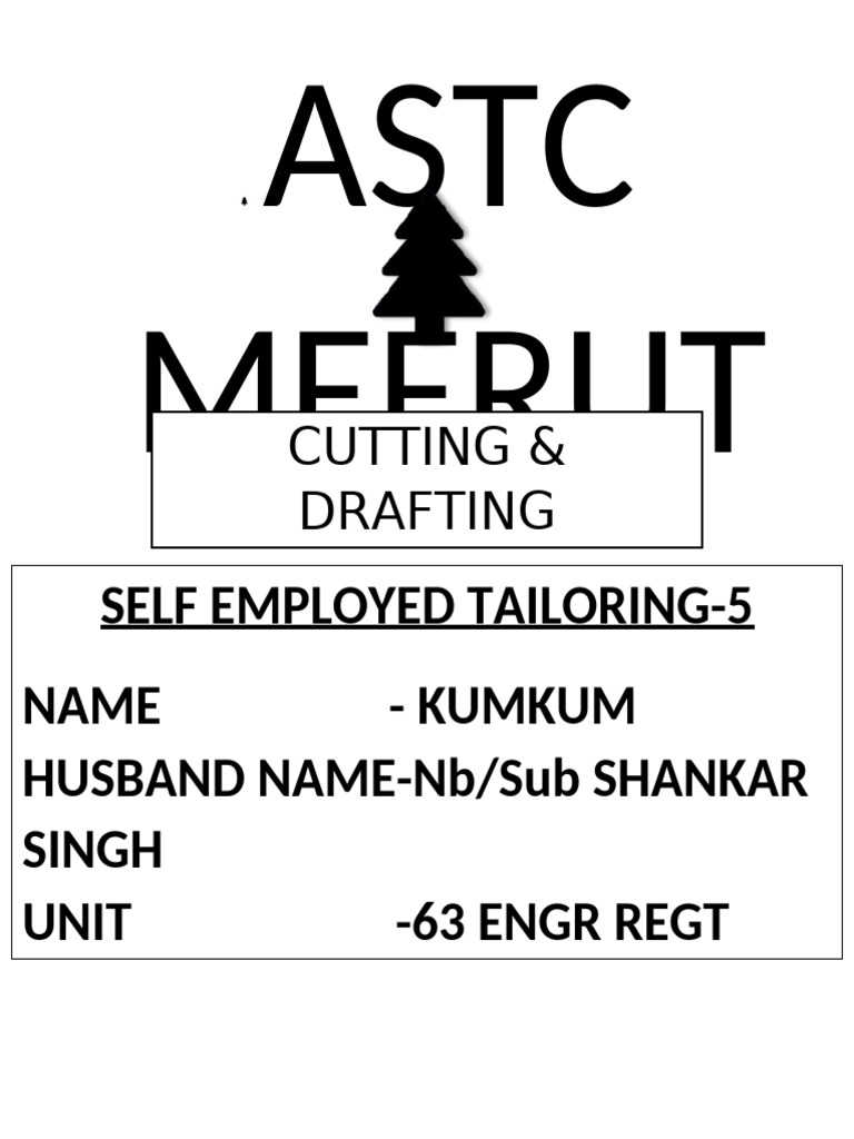 Astc Meerut Cantt: Cutting & Drafting | PDF