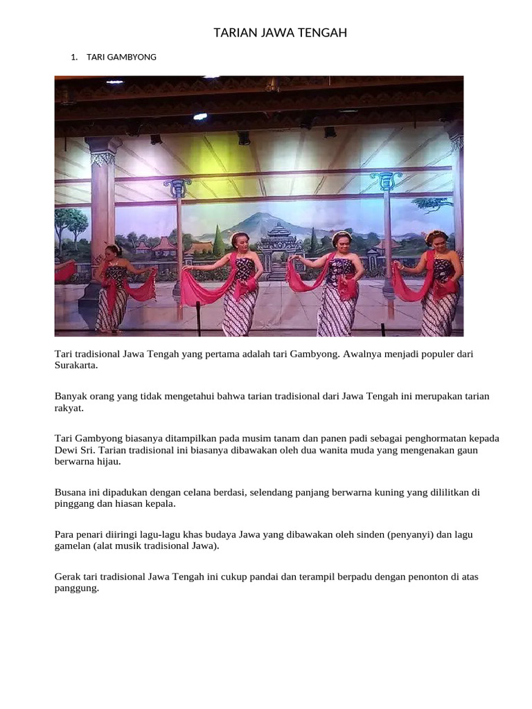 Tarian Jawa Tengah | PDF