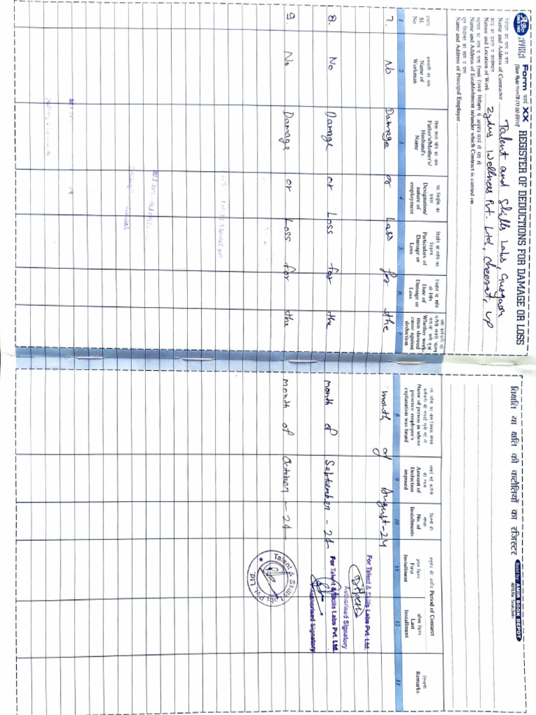 Register of Damage or Loss Oct 24 | PDF
