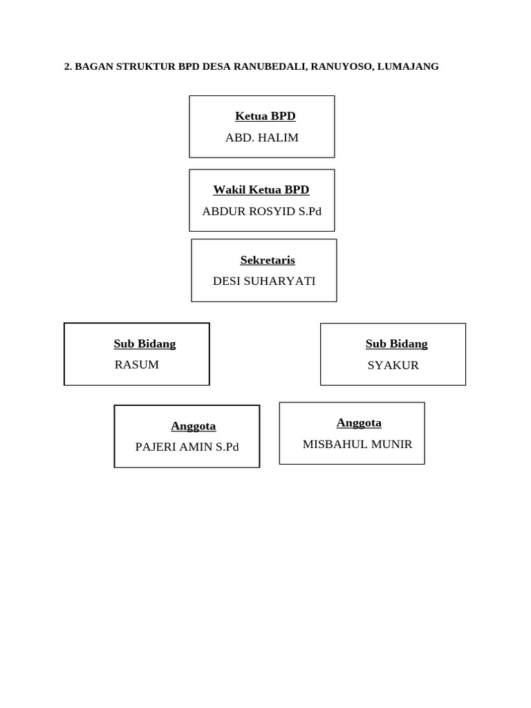 Bagan Struktur BPD | PDF