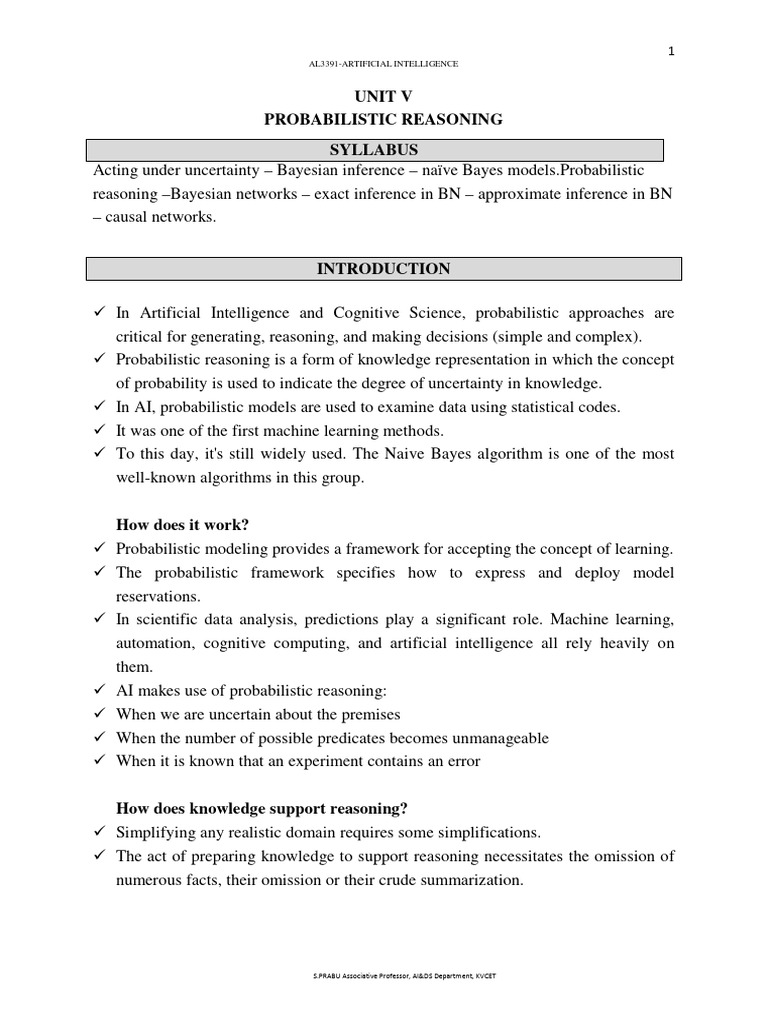 Artificial Intelligence Notes 5 | PDF | Bayesian Network | Bayesian ...