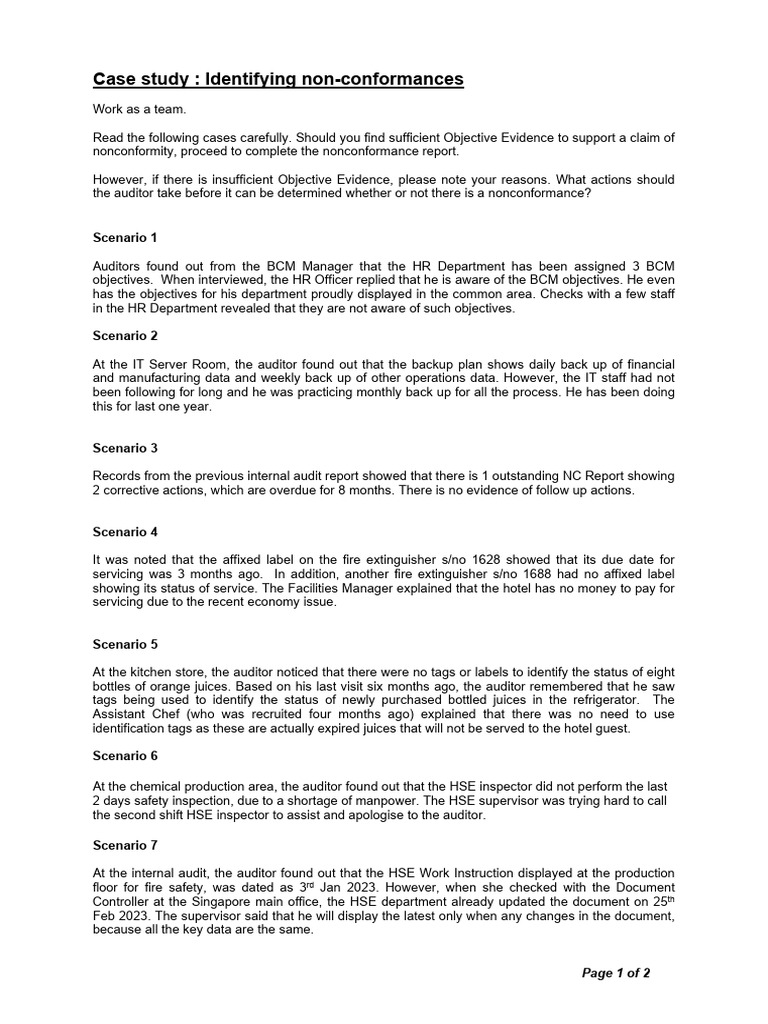 Case study 2 | PDF | Audit | Internal Audit