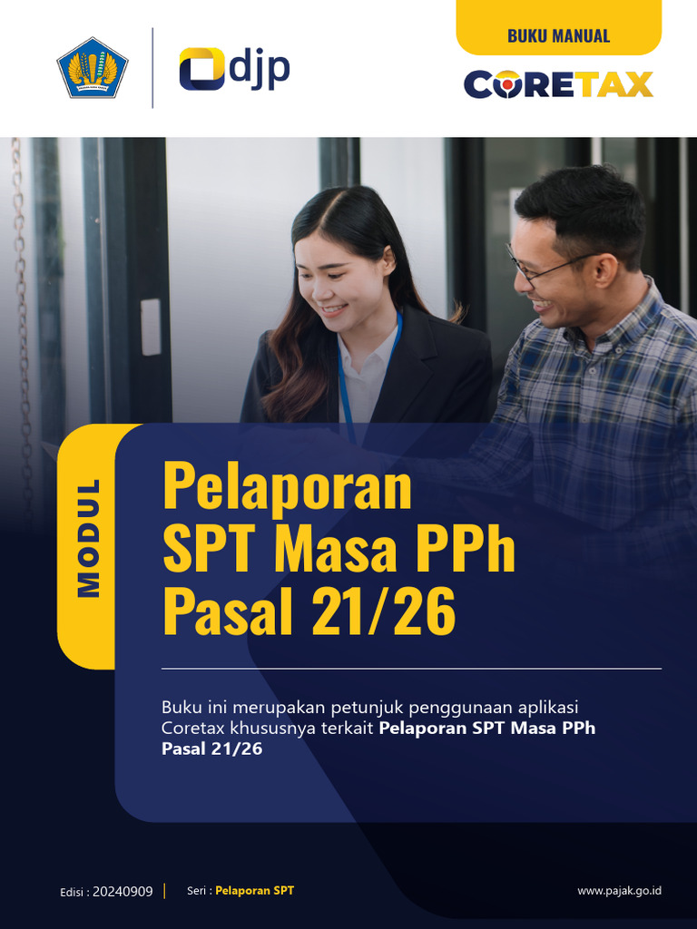 Buku Manual Coretax 2024 - 13 Pelaporan SPT Masa PPH 21-26 | PDF