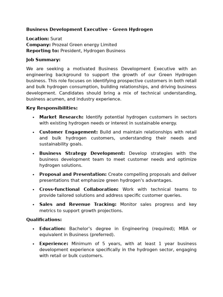 JD - Business Development Executive | PDF