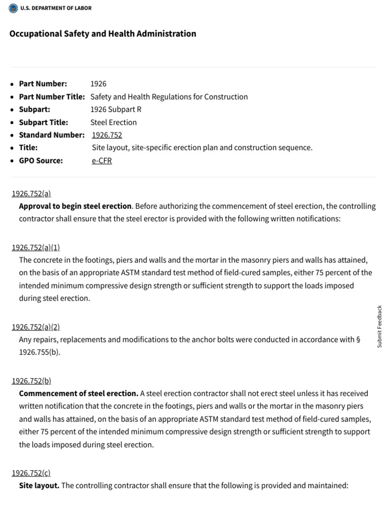 8.5 - 1926 Subpart R - Steel Erection | PDF | Occupational Safety And ...