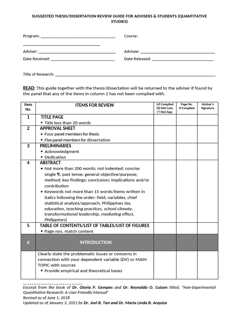 Advisers-Guide Quantitative IMRAD-Version | PDF | Thesis | Statistical Significance