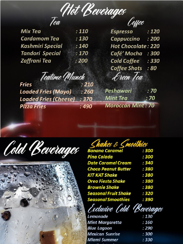 Cafe Menu PDF | PDF