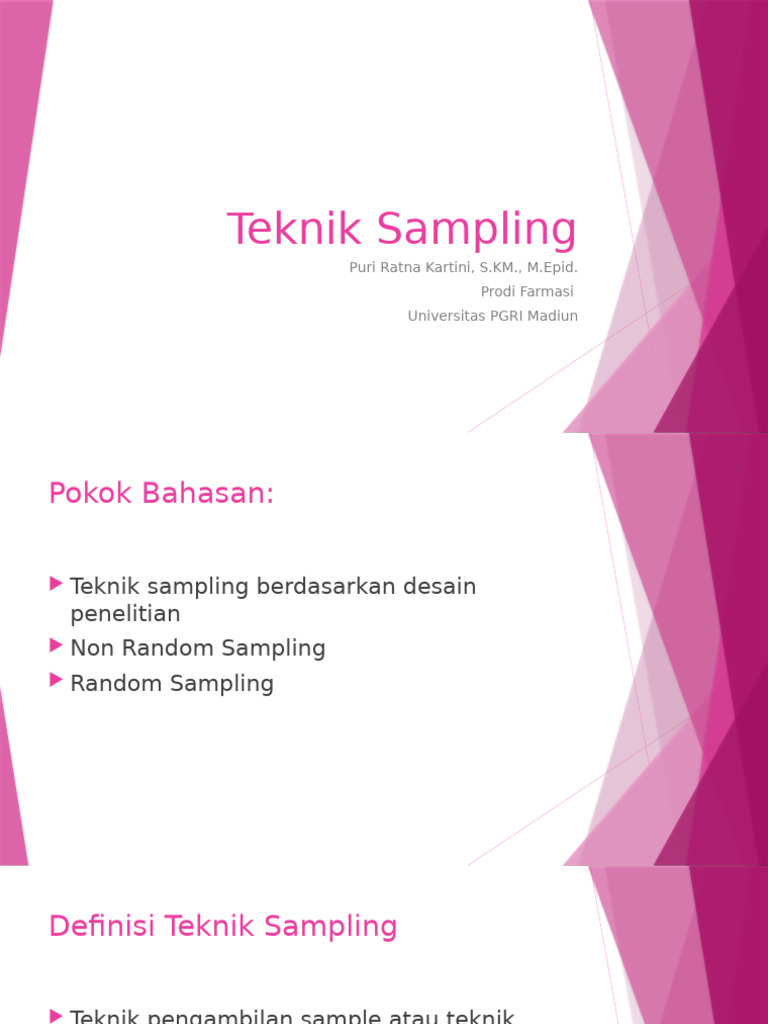 Teknik Sampling: Panduan Lengkap | PDF