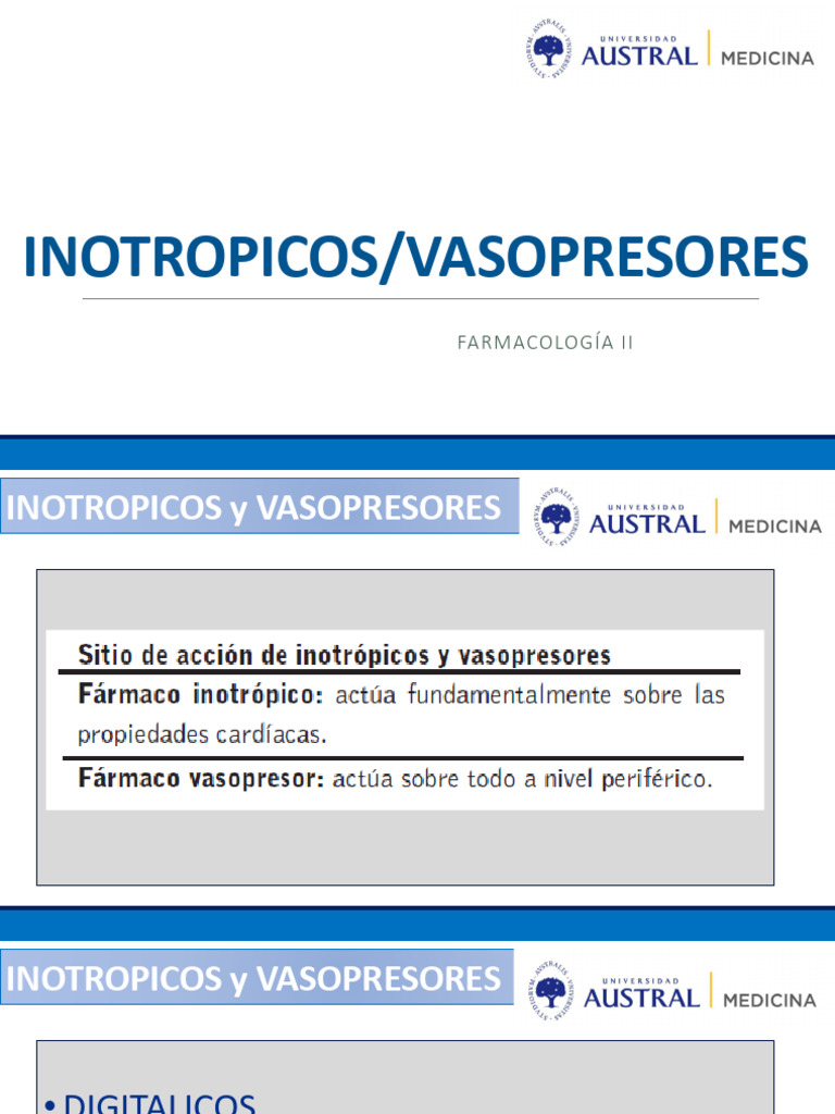 Inotropicos 2022 | PDF | Medicina Interna | Corazón