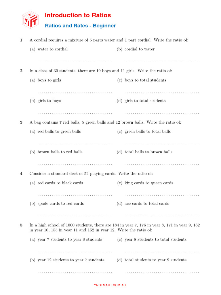 Rates and Ratios Worksheet | PDF | Speed
