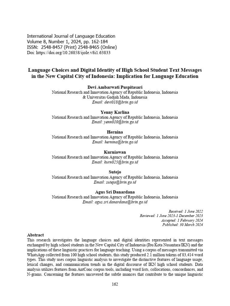 Publikasi 2024 - IJOLE - Publik | PDF | Linguistics | Educational ...