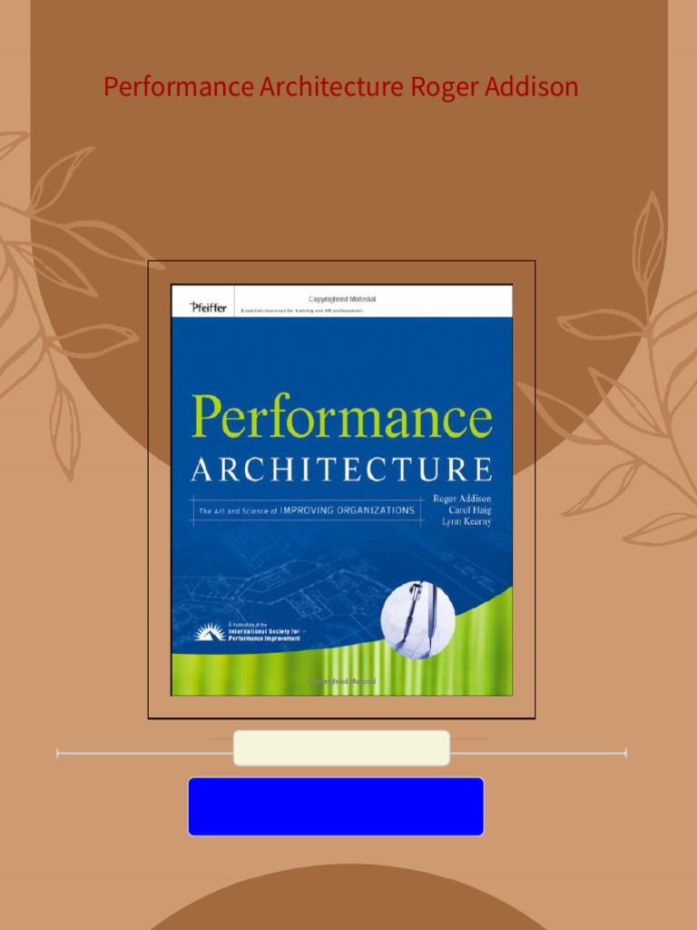 Full Download Performance Architecture Roger Addison PDF | PDF ...