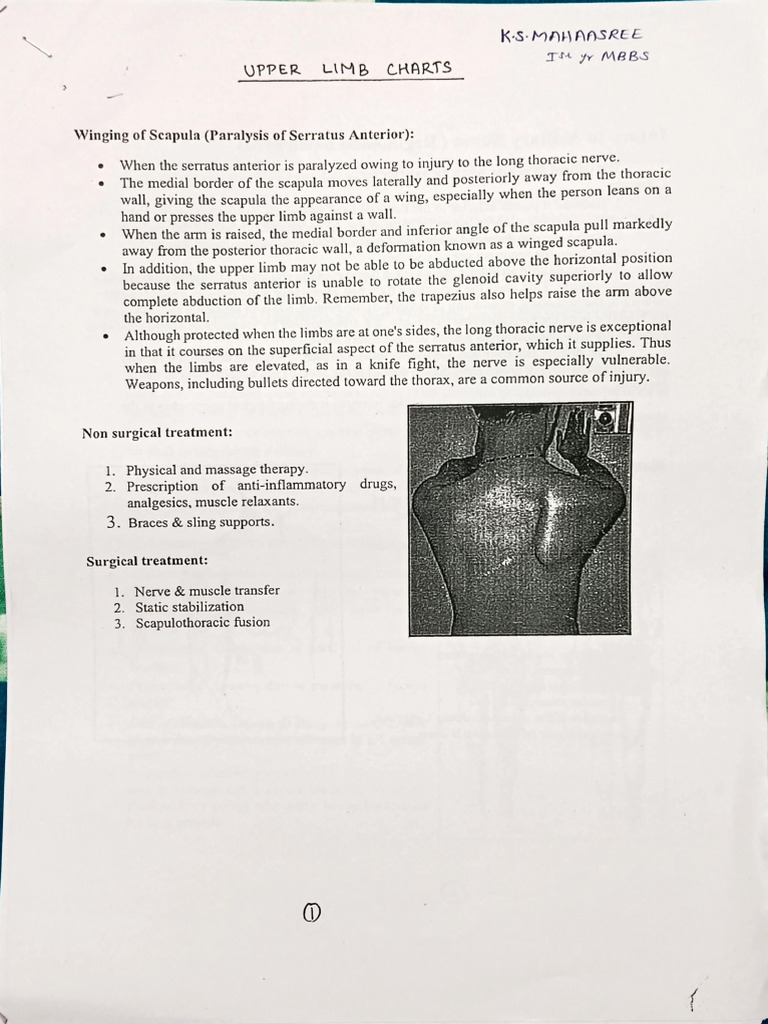 Upper Limb Clinical Charts | PDF
