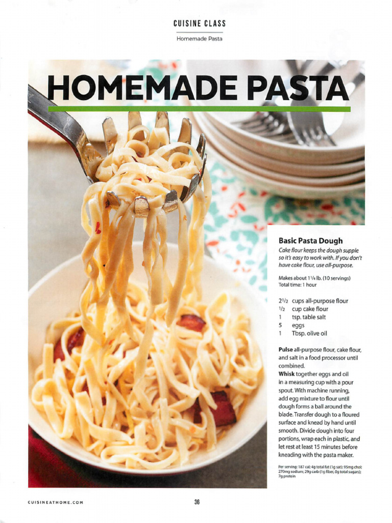 Cuisine at Home - Pasta | PDF