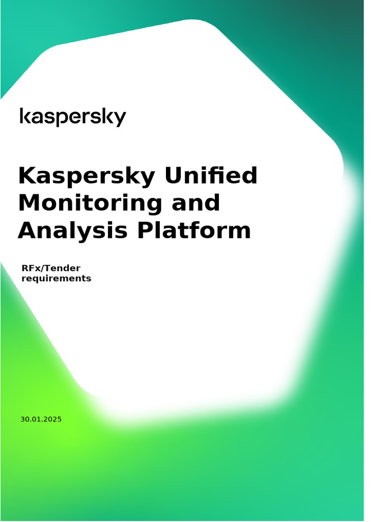 Kaspersky Unified Monitoring Platform Requirements | PDF | Databases ...