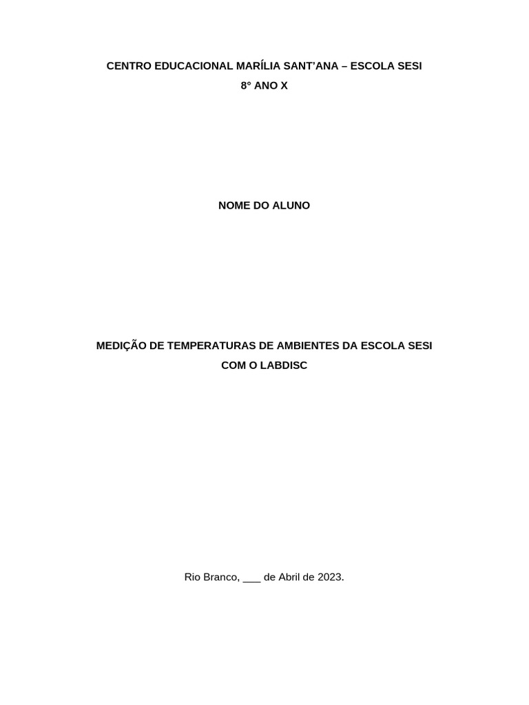 Modelo de Trabalho-1 | PDF