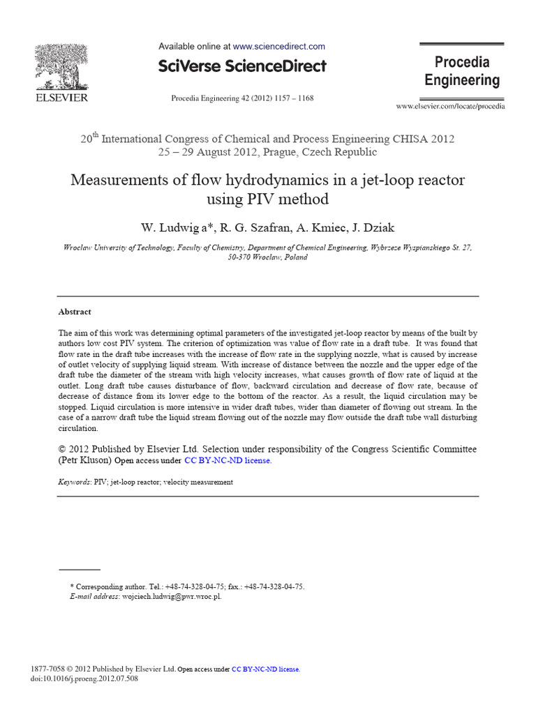 Upscale Jet Loop Reactor - 2 | PDF | Flow Measurement | Fluid Dynamics