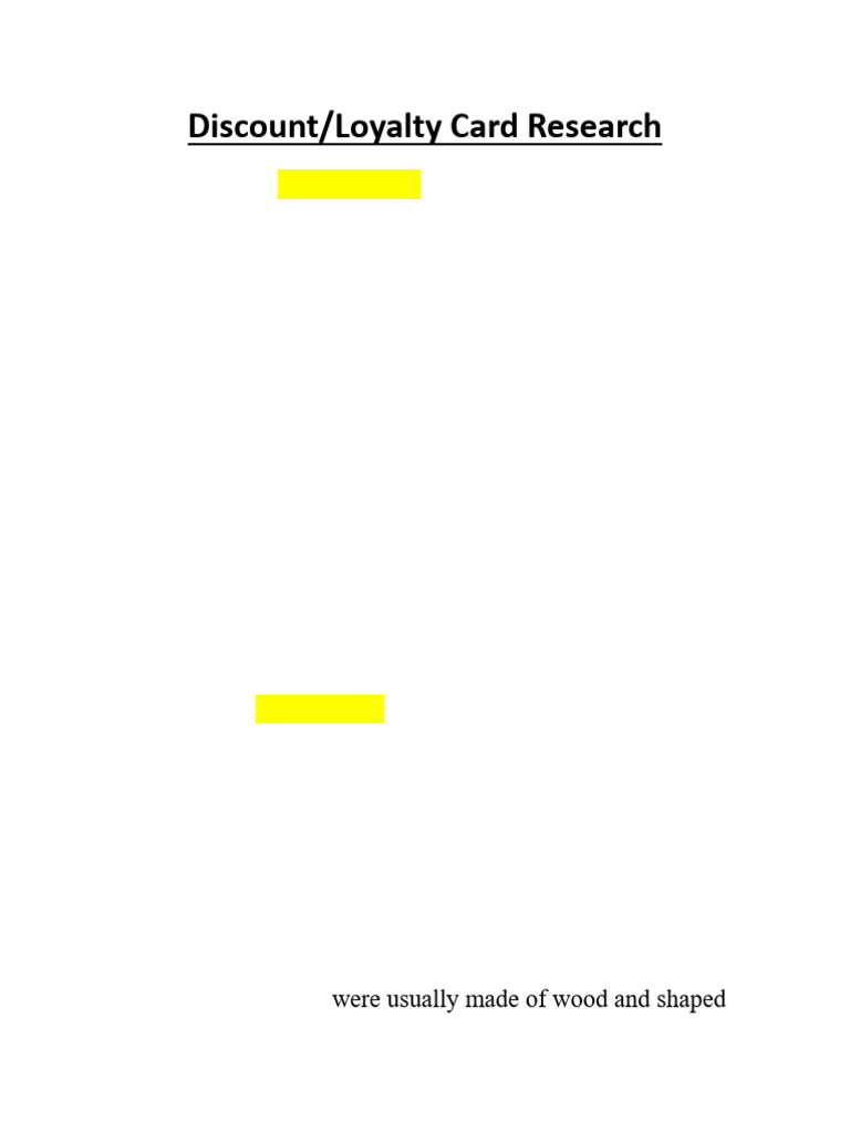 Discount and Loyalty Card Insights | PDF | Loyalty Program | Private Sector