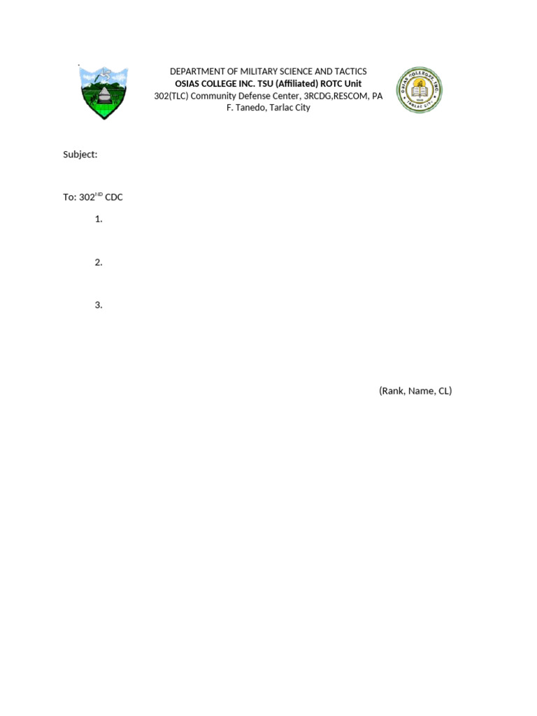 ROTC-Letter-Format | PDF