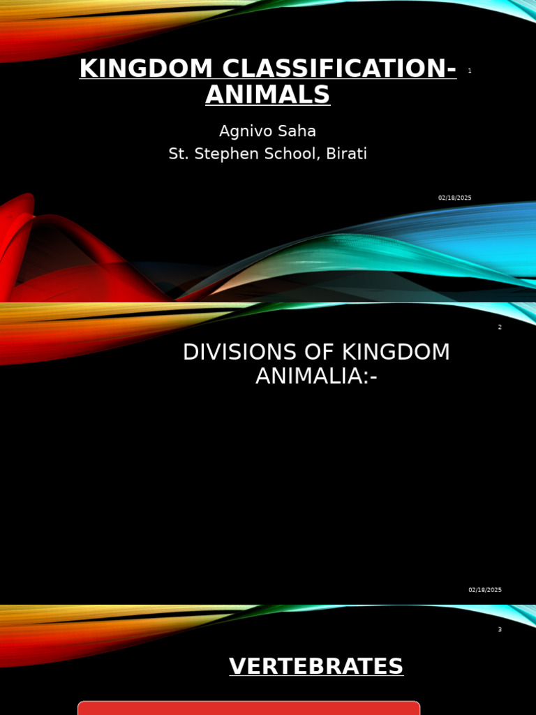 Kingdom Classification - Animals | PDF