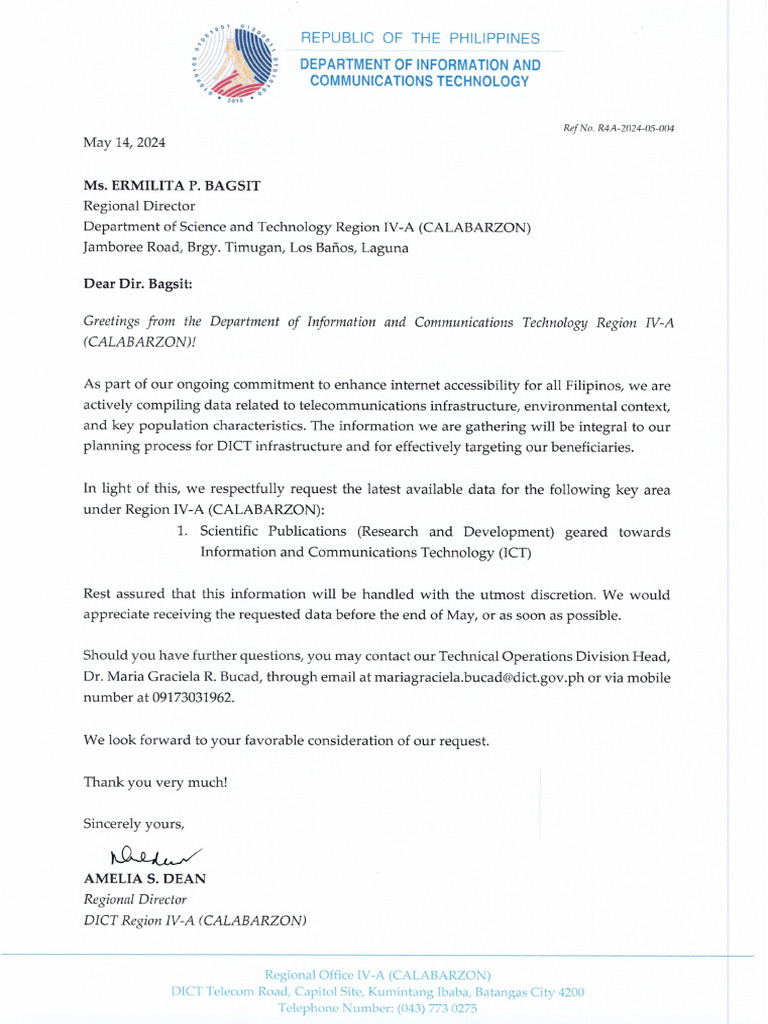 Endorsement Letter (Dost) | PDF