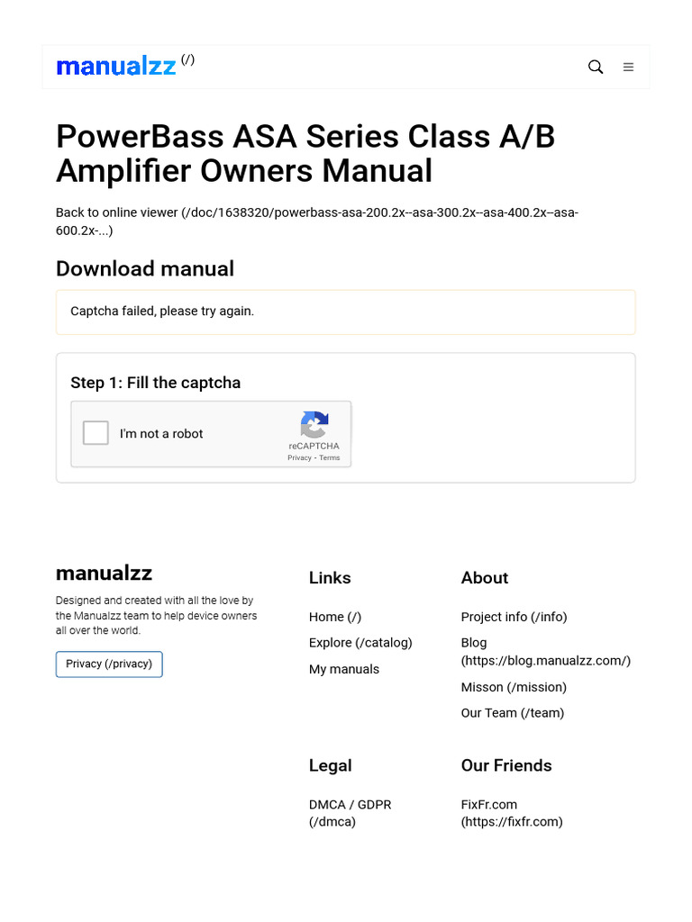 PowerBass ASA Series Class A-B Amplifier Owners Manual - Manualzz | PDF