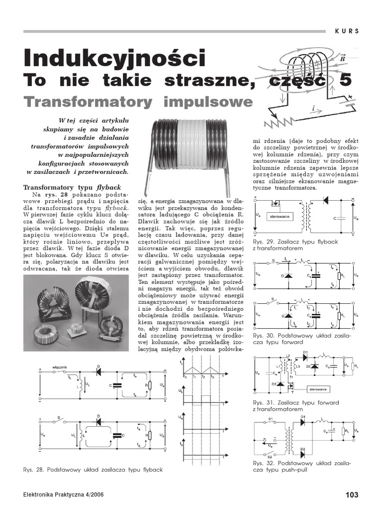 Indukcyjności. To nie takie straszne, cz. 5. Transformatory impulsowe | PDF