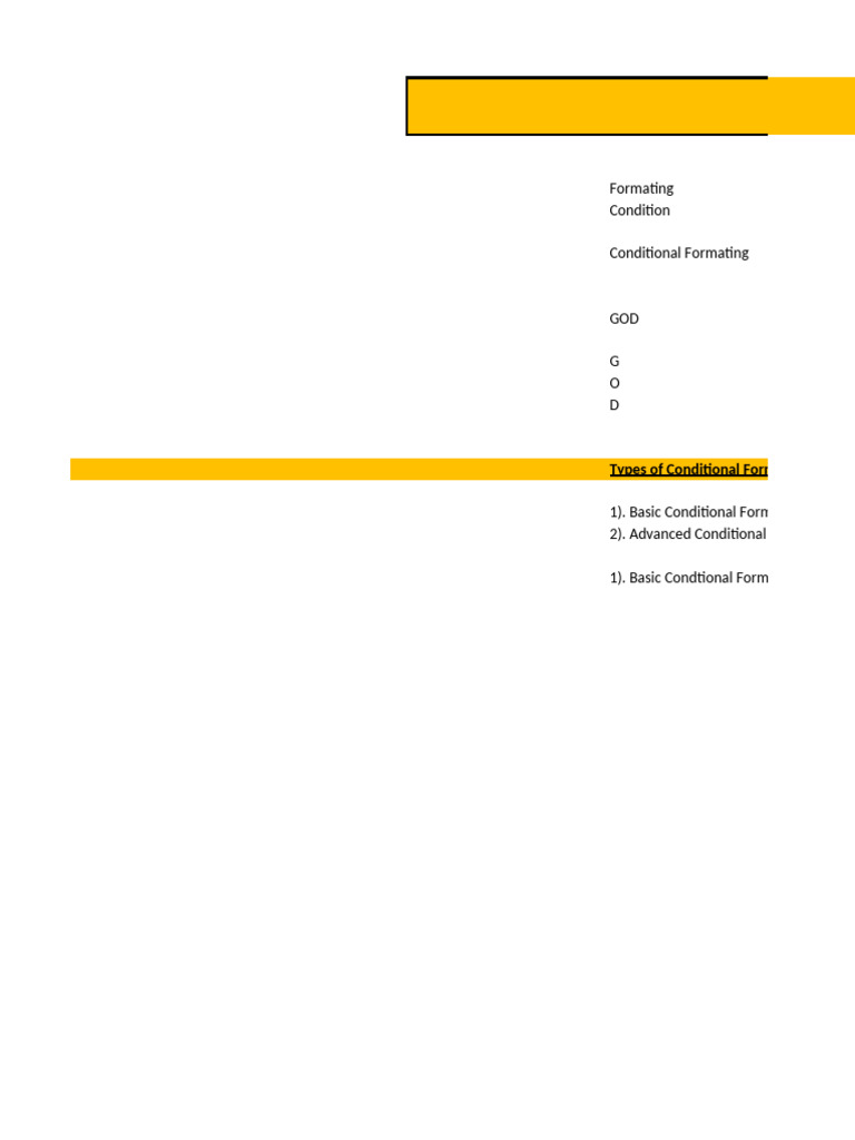 Conditional Formating Class | PDF