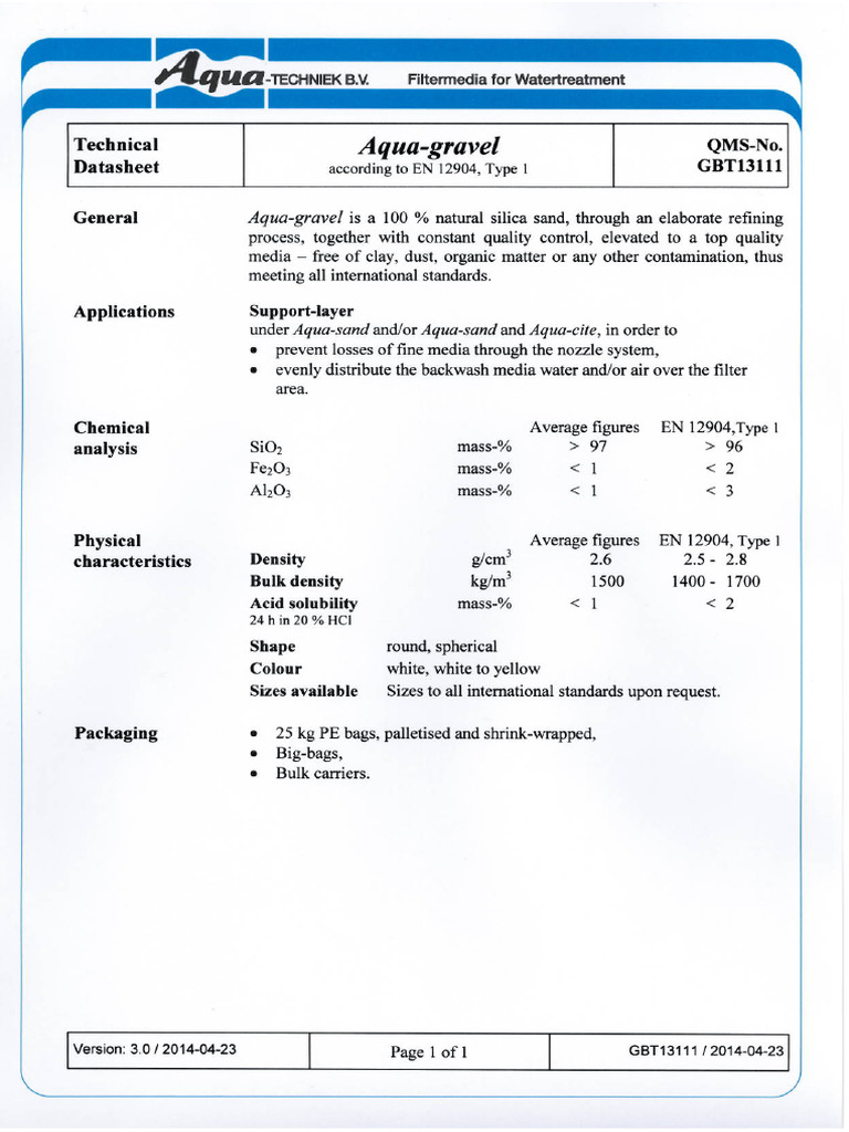 Sand Data Sheet | PDF