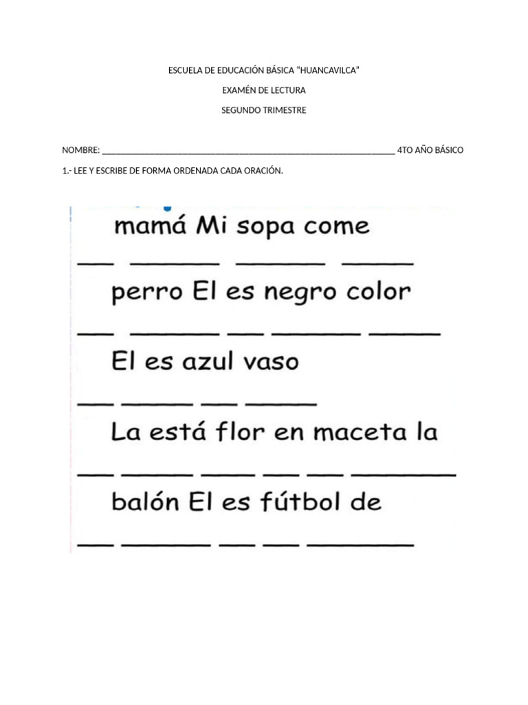 Dictado y Lectura | PDF