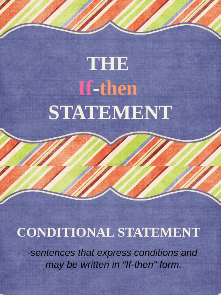 Math 8 If-Then (Feb 3) | PDF