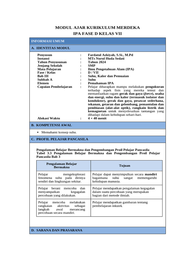 Modul Ajar BAB III | PDF