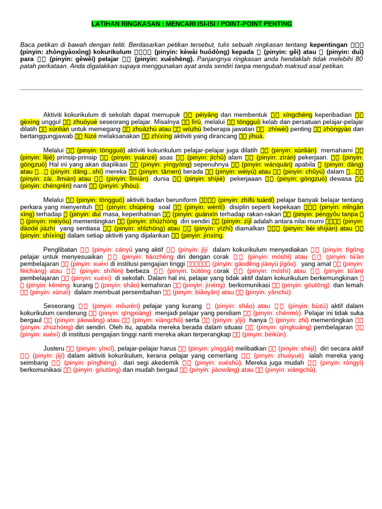 LATIHAN RINGKASAN 3 | PDF