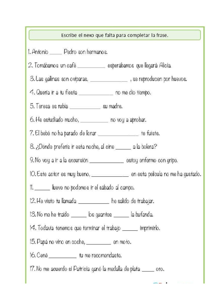 Conectores o Nexos | PDF