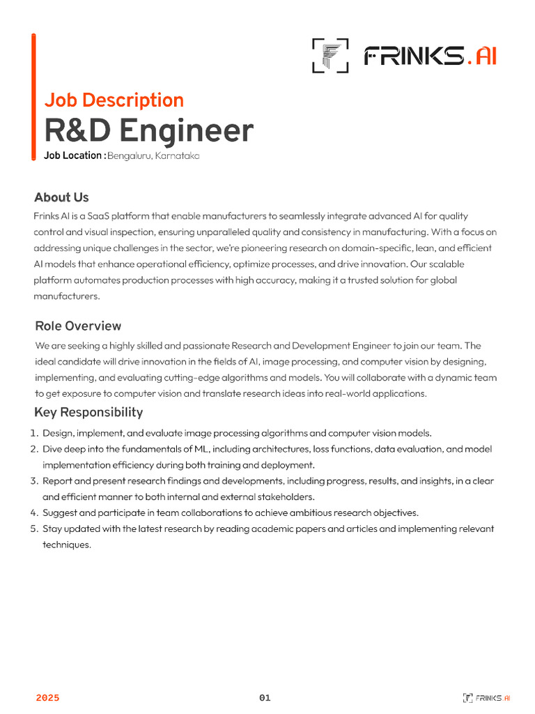 R&D Engineer JD | PDF